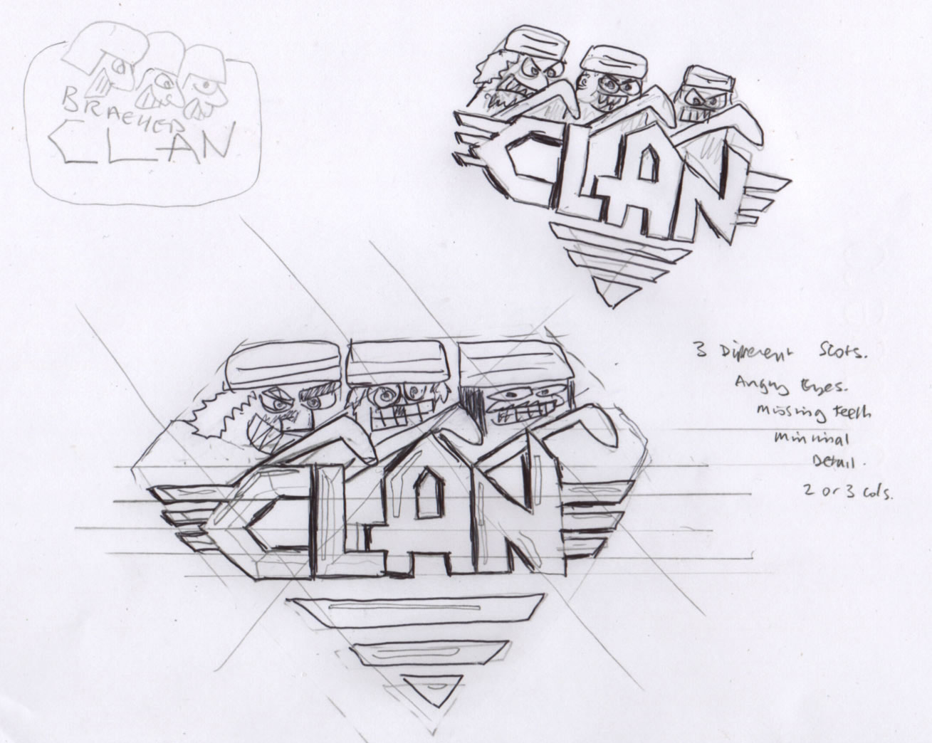 clan-sketch-2 - Freelance Graphic Designer London